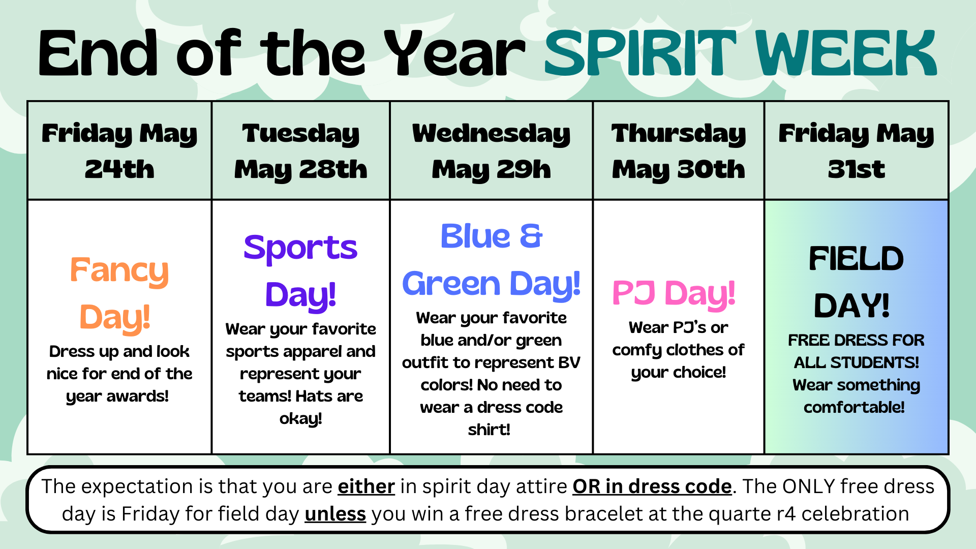 Bear Valley International School » SPIRIT WEEK!